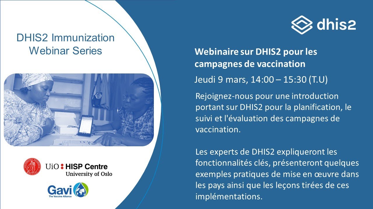 DHIS2 pour les campagnes de vaccination - Webinaire - YouTube