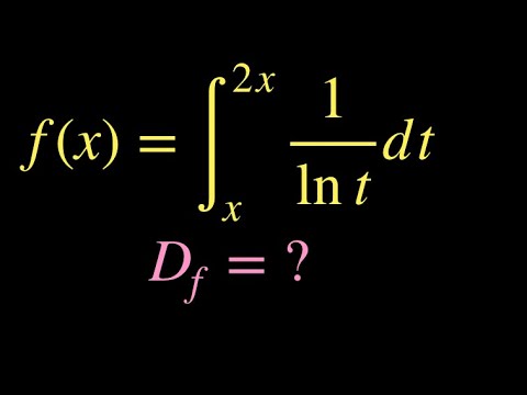 Ensemble de définition d’une fonction définie par une intégrale - YouTube