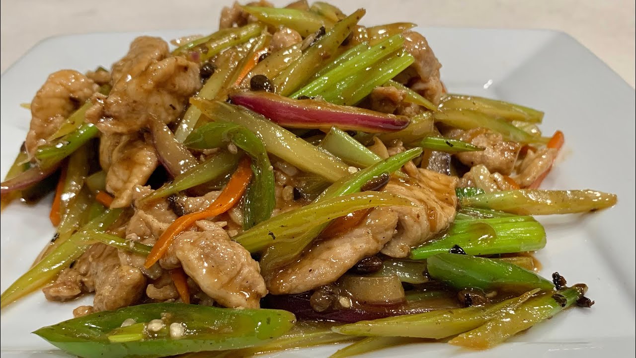 Pork with black beans sauce - YouTube