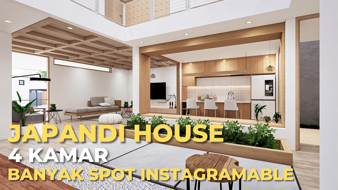 JAPANDI HOUSE DENGAN BANYAK SPOT INSTAGRAMABLE | 4 KAMAR TIDUR | 9x15 METER HOUSE DESIGN - YouTube