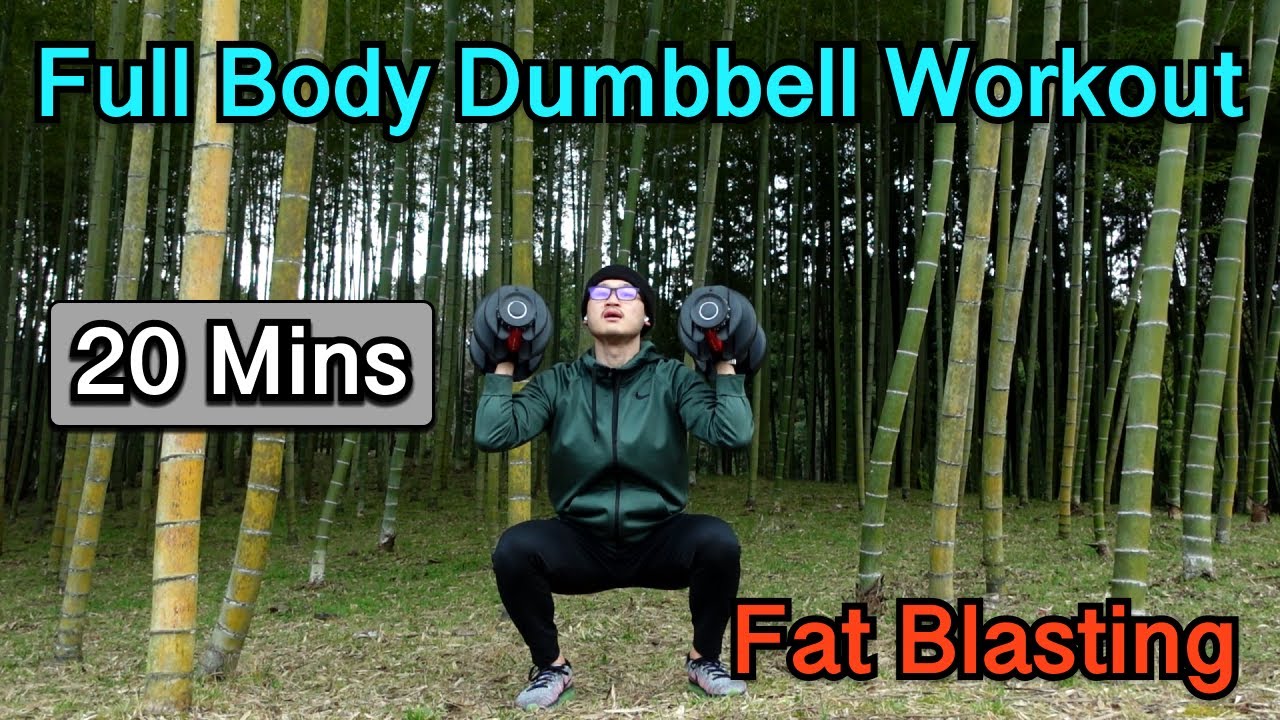 【20 Mins】Fat Burning Full Body Dumbbell Workout - YouTube
