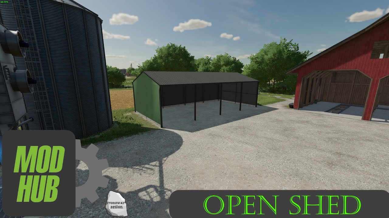 Preview | FS22 Open Shed | Stoneway Design - YouTube