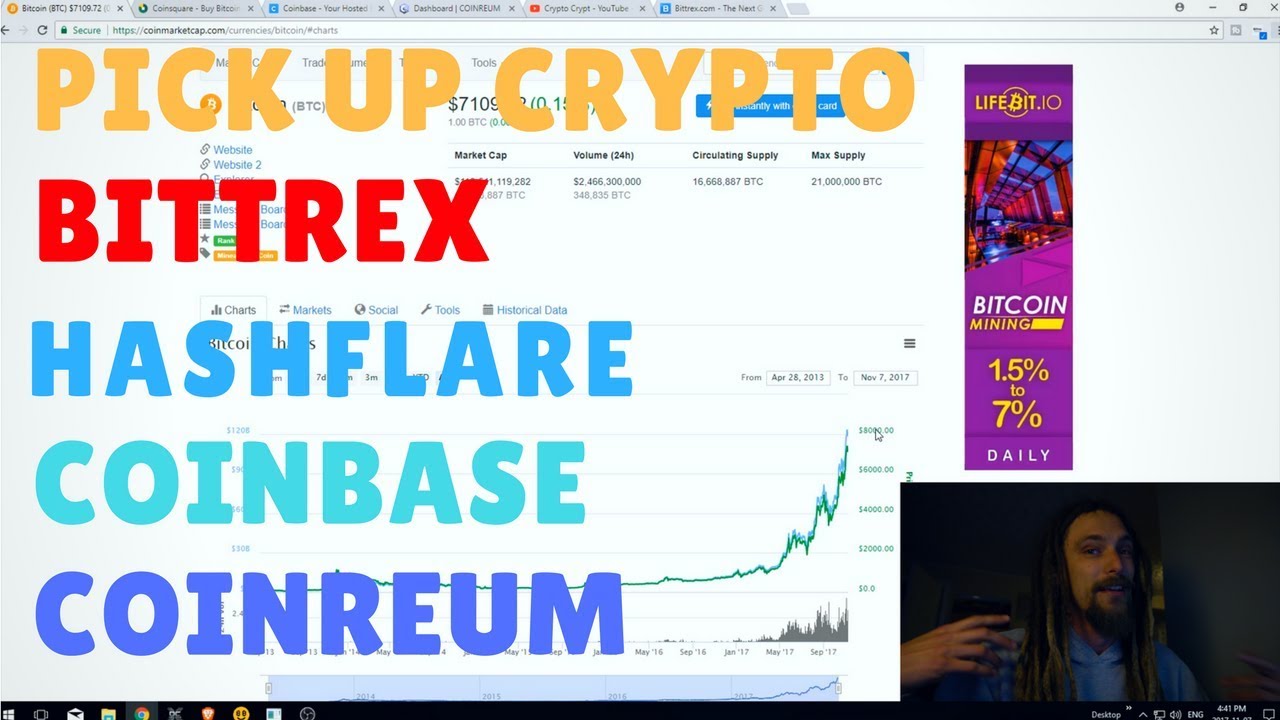 My Crypto Investments, Bittrex, Hashflare, Coinbase, Coinsquare, Coinreum, - YouTube