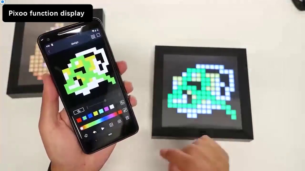 Pixle programable photo frame - YouTube