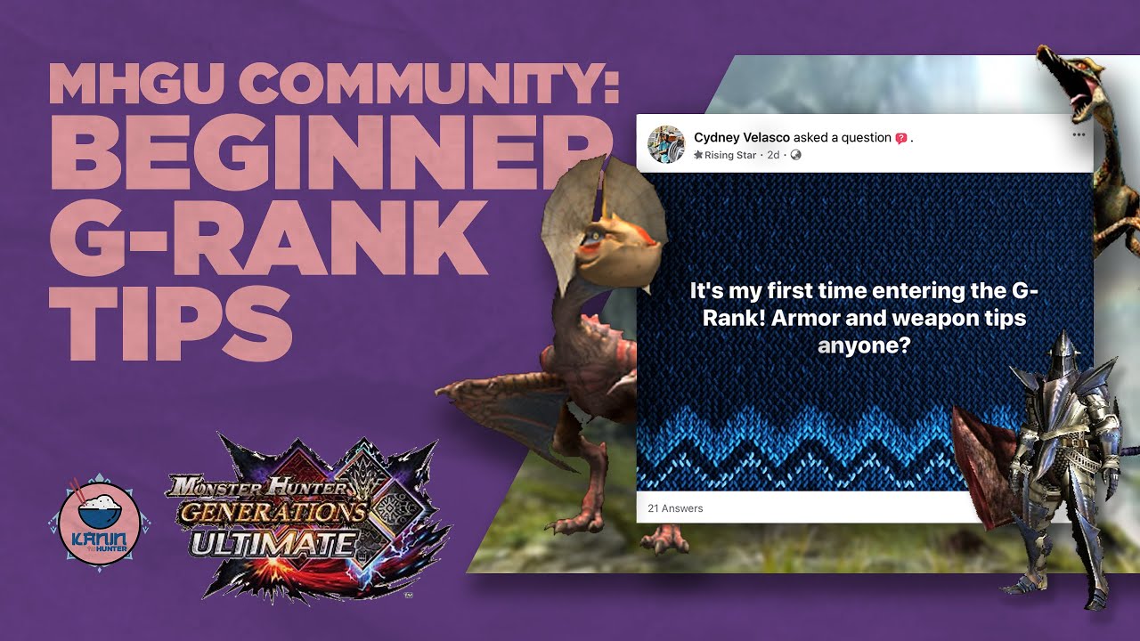 MH Community’s Beginner G-Rank Tips for Armor and Weapon - YouTube