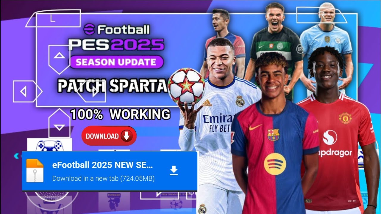 EFOOTBALL PES 2025 PPSSPP Full Update Transfers & Kits 2025 Real Faces ...