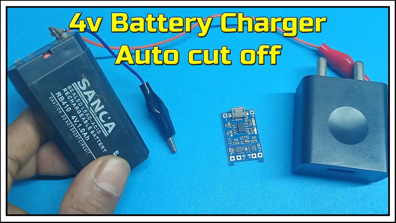 4v battery charger circuit with auto cut off | auto cut off 3.7 volt ...