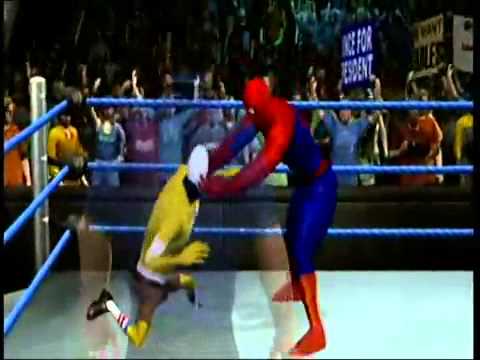 smackdown spongebob vs spiderman - YouTube