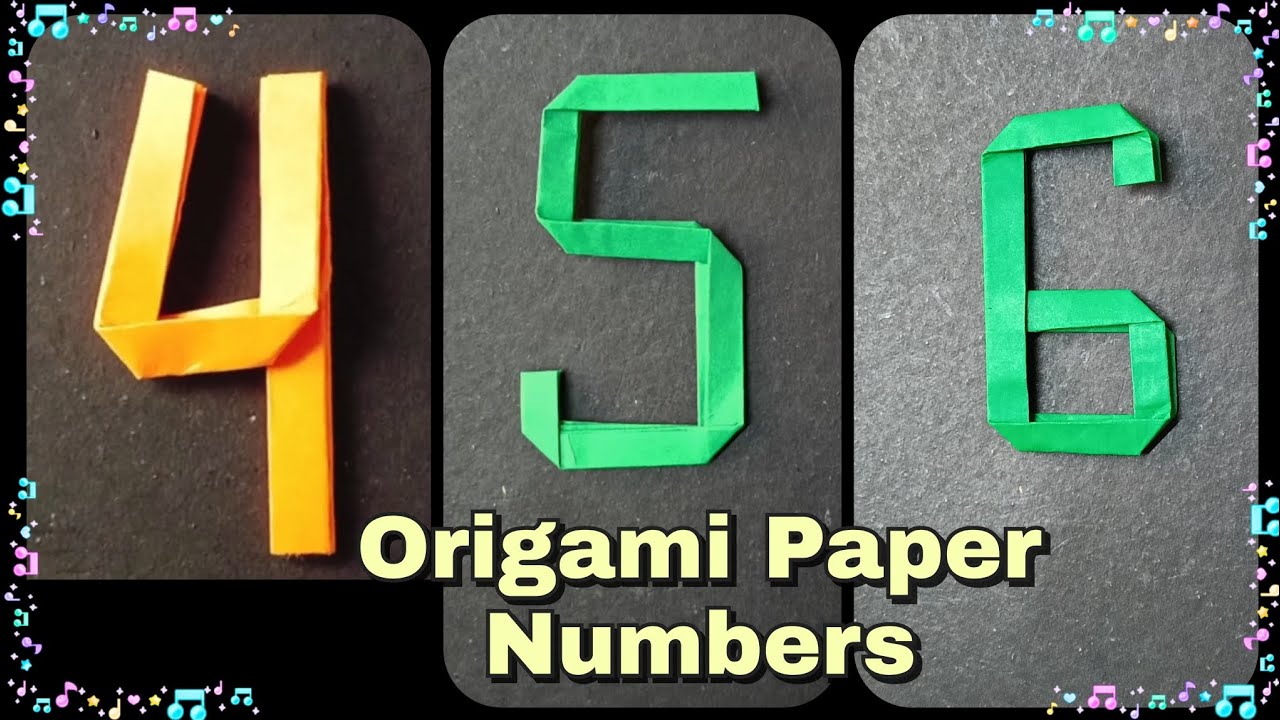 Origami Numbers Tutorial / How to make origami Numbers with Paper # ...