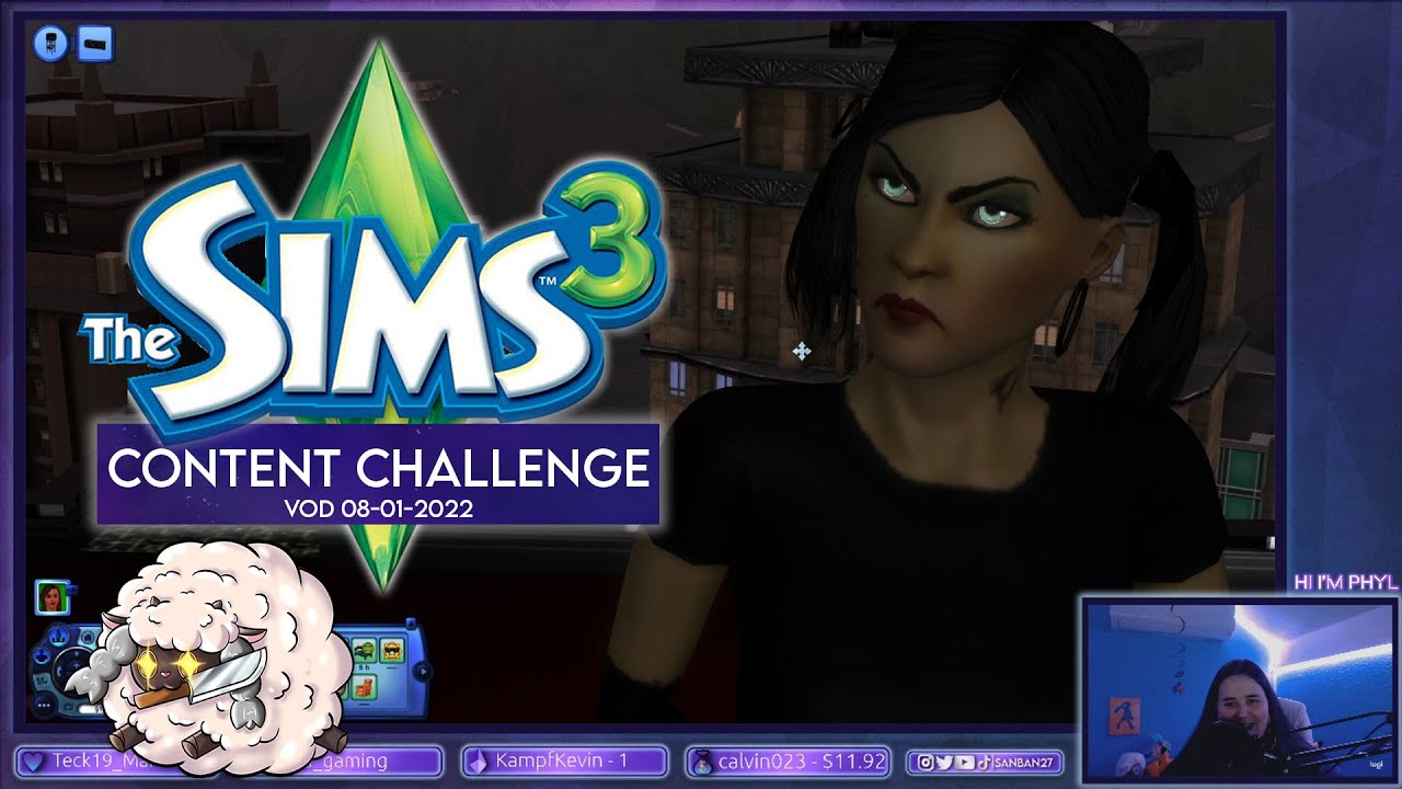 The Sims 3 Content Challenge | VOD 08-01-2022 | #1 - YouTube