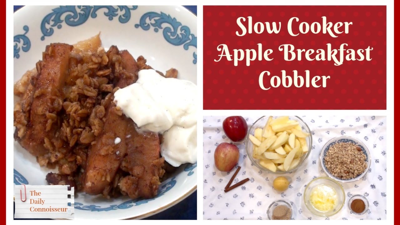 Overnight Apple Breakfast Cobbler Slow Cooker | Jennifer L. Scott - YouTube