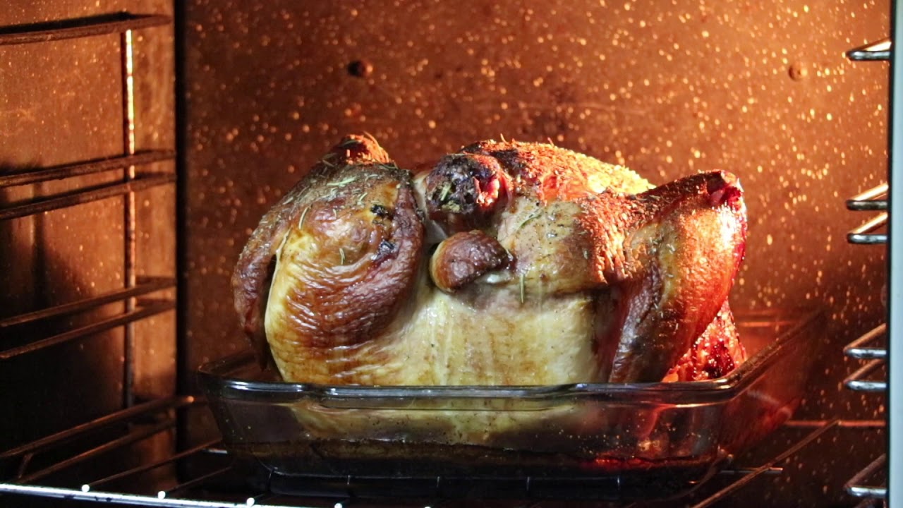 A Turkey Cooks in its Own Juices - Free Stock Footage - YouTube