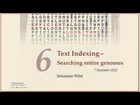 COMP526 (Fall 2022) 6-1 §6.1 String indexing motivation, inverted indices, tries - YouTube