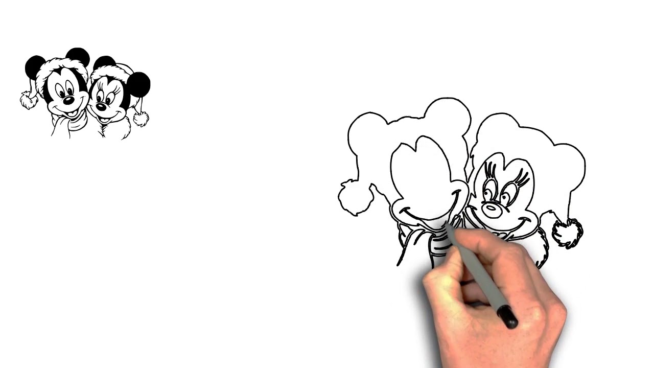 learn drawing mickey and his friends for kids | how to draw mickey and ...