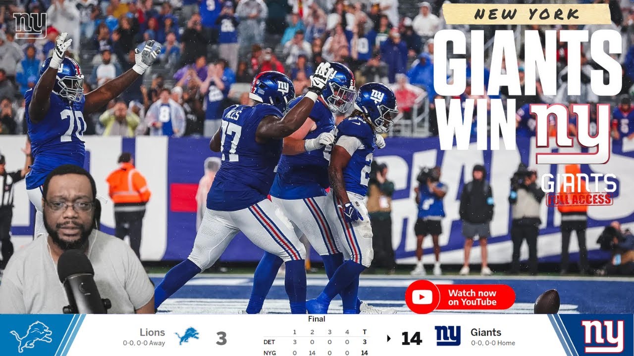 New York Giants |Eric Gray Scores 2 TD's AS NY Giants Defeat Detroit ...