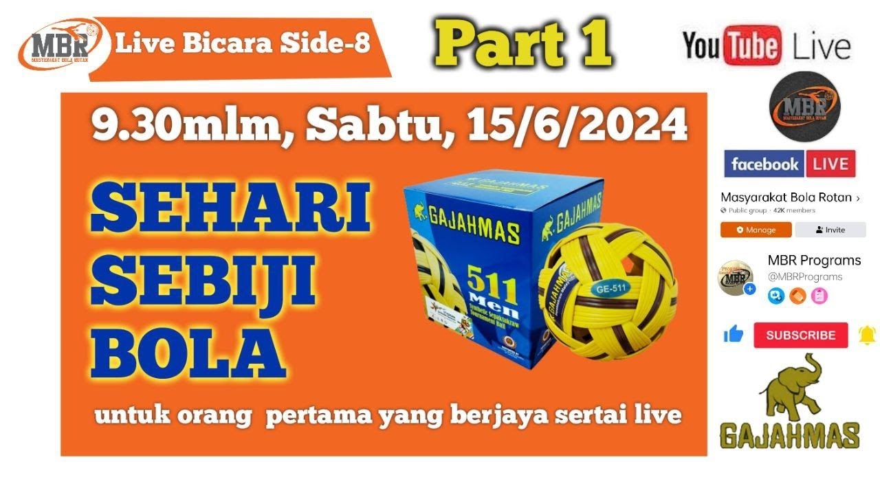 BICARA SIDE-8 SEHARI SEBIJI BOLA GAJAHMAS - YouTube