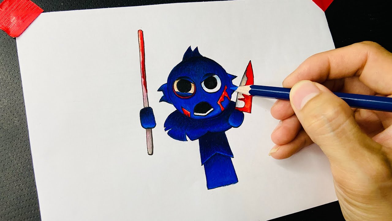 How to draw jevin phase8/ sprunki definitive /วิธีวาด เจวินเฟส8 สปรังก ...