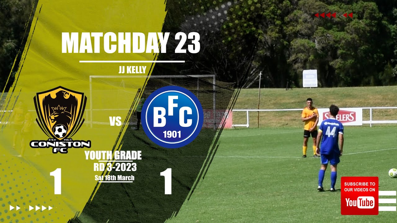 Matchday 23 FULL REPLAY Coniston FC vs Bulli FC Youth Grade RD 3 - YouTube