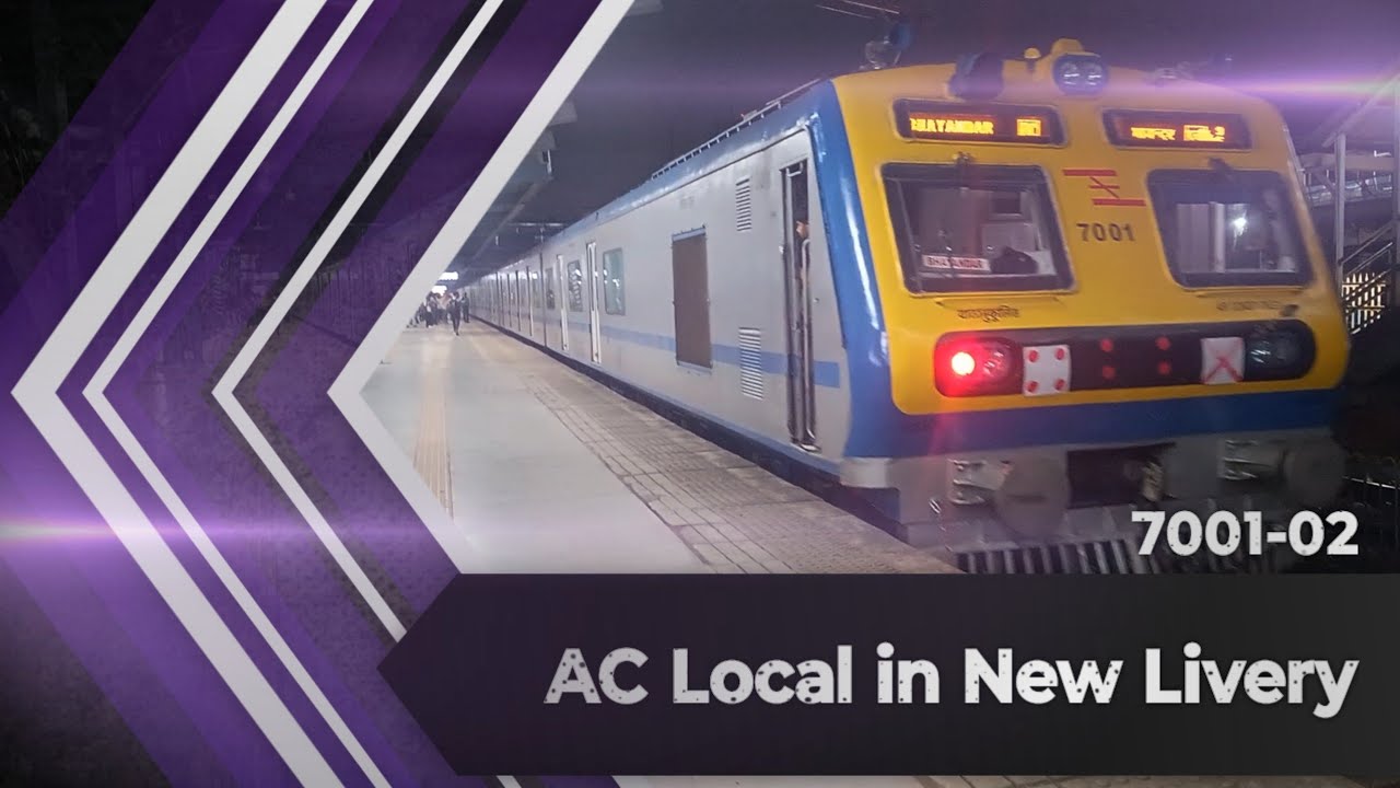 India's First AC EMU in New Livery: A Glimpse of the 7001-02 AC Local ...