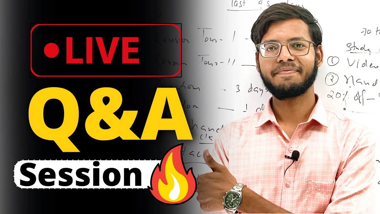 Class 12 Class 11 Live Qanda Vishal Kumar Youtube