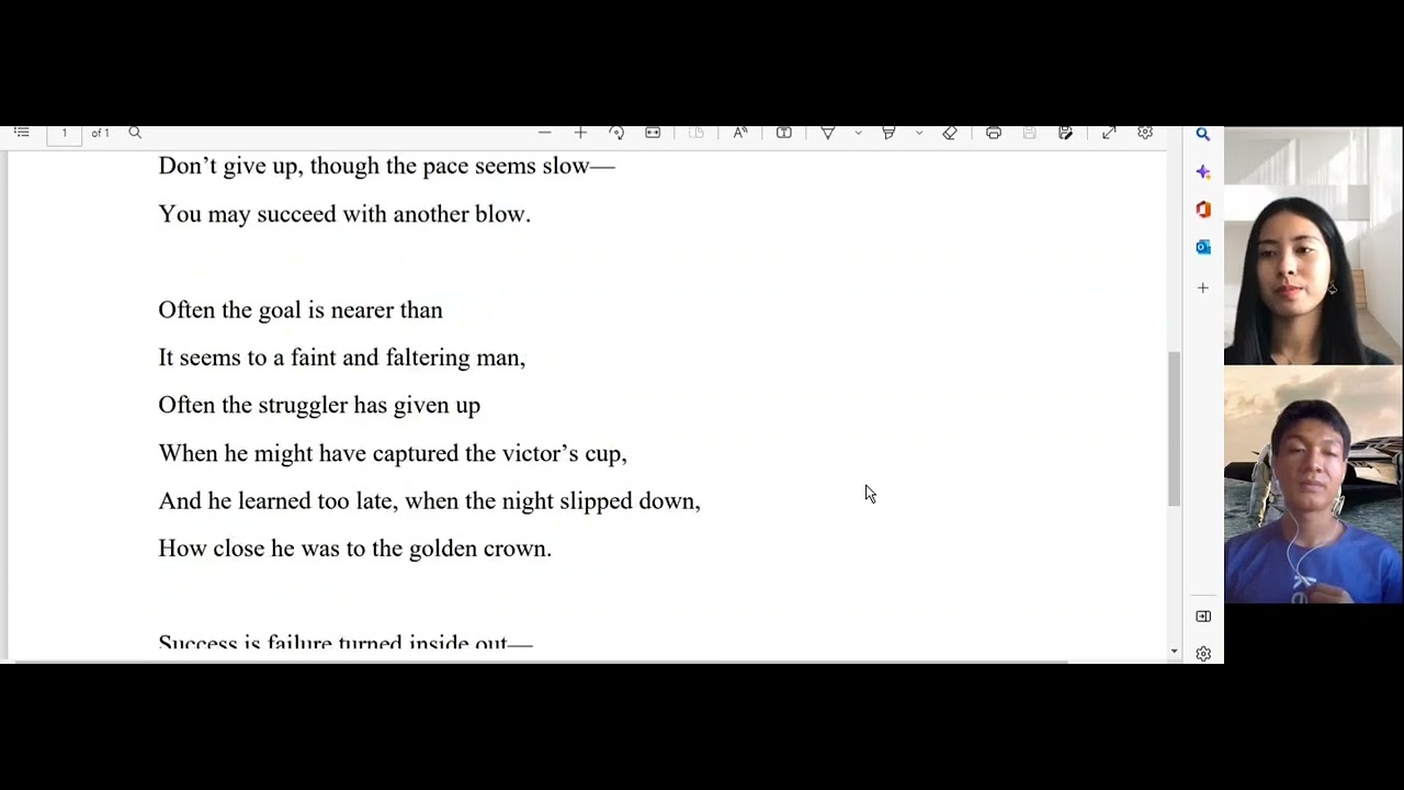 Don't Quit By Edgar Guest | Poem Recitation - YouTube