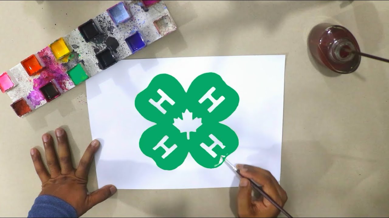 How to draw the 4-H Canada logo - YouTube