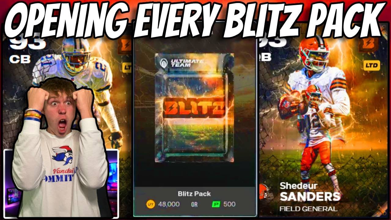 I Opened Every Blitz Pack in Madden!! OMG Are These Packs JUICED ...
