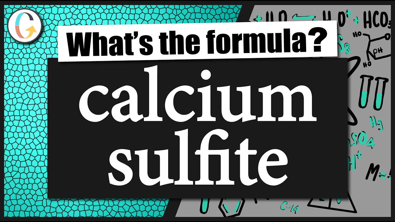 How to write the formula for calcium sulfite - YouTube