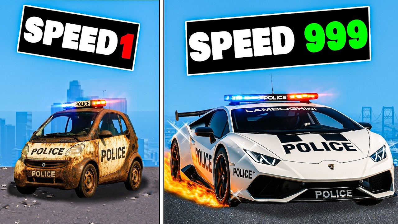 Upgrading from Slowest to Fastest Police Car in GTA 5 - YouTube