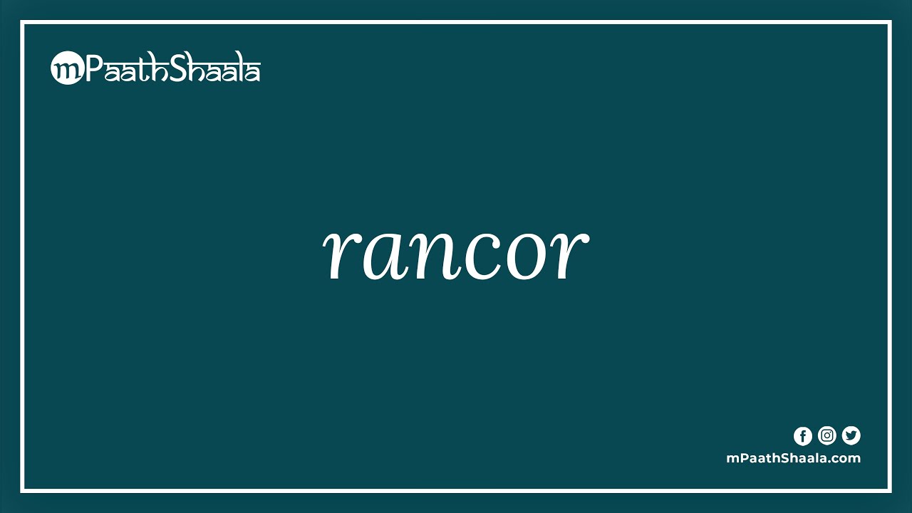 rancor | Pronunciation in English - YouTube