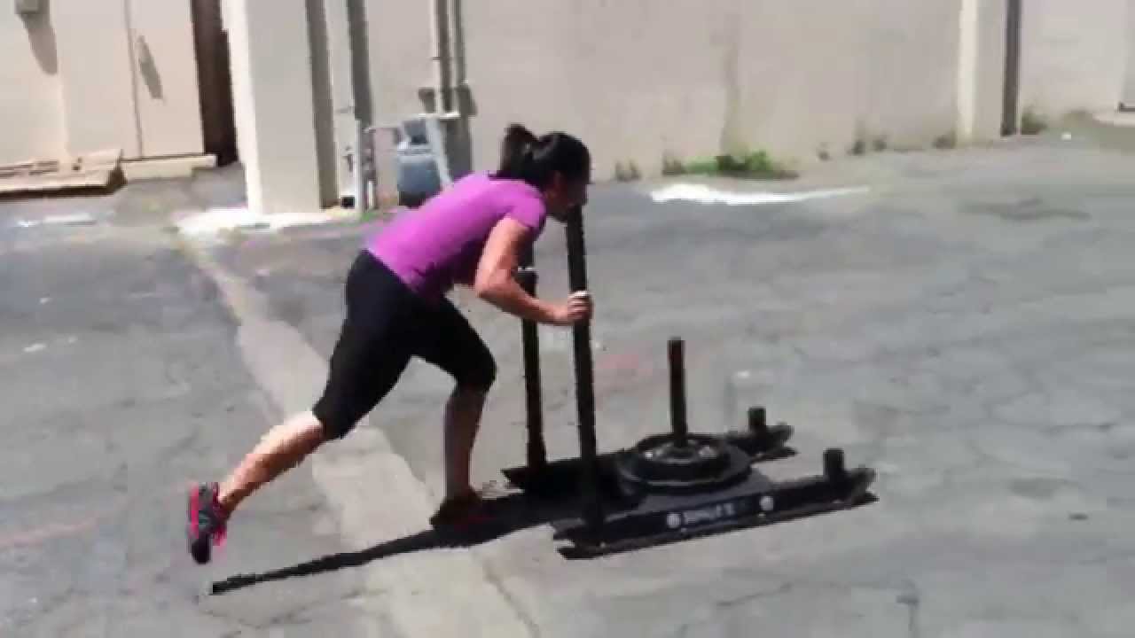 40 Yard Sled Sprint Push Mixed Fitness Artist - YouTube