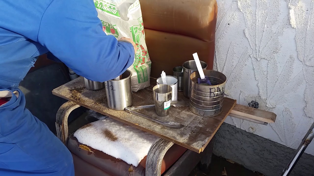 Plaster mold, flask filling for golf ball casting - YouTube