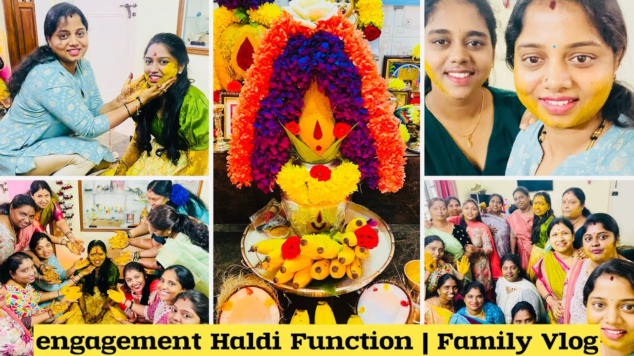 My Sister-in-law daughter engagement Haldi Function | Family Vlog - YouTube