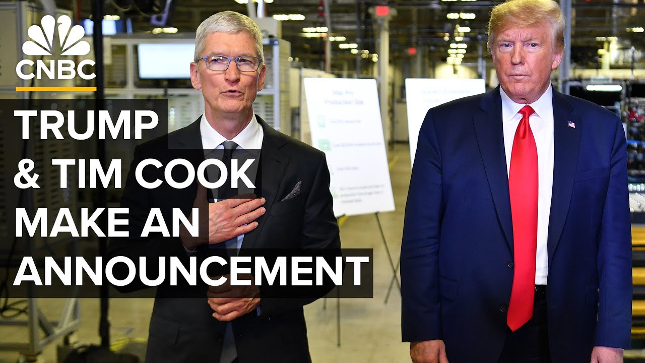 President Donald Trump and Apple CEO Tim Cook at the White House — 8/6 ...