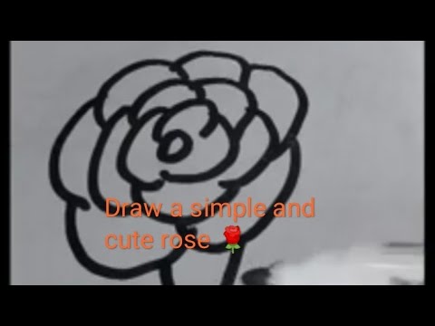 BeDrawingTv How to draw rose flower ? Paano mag guhit ng rosas na ...