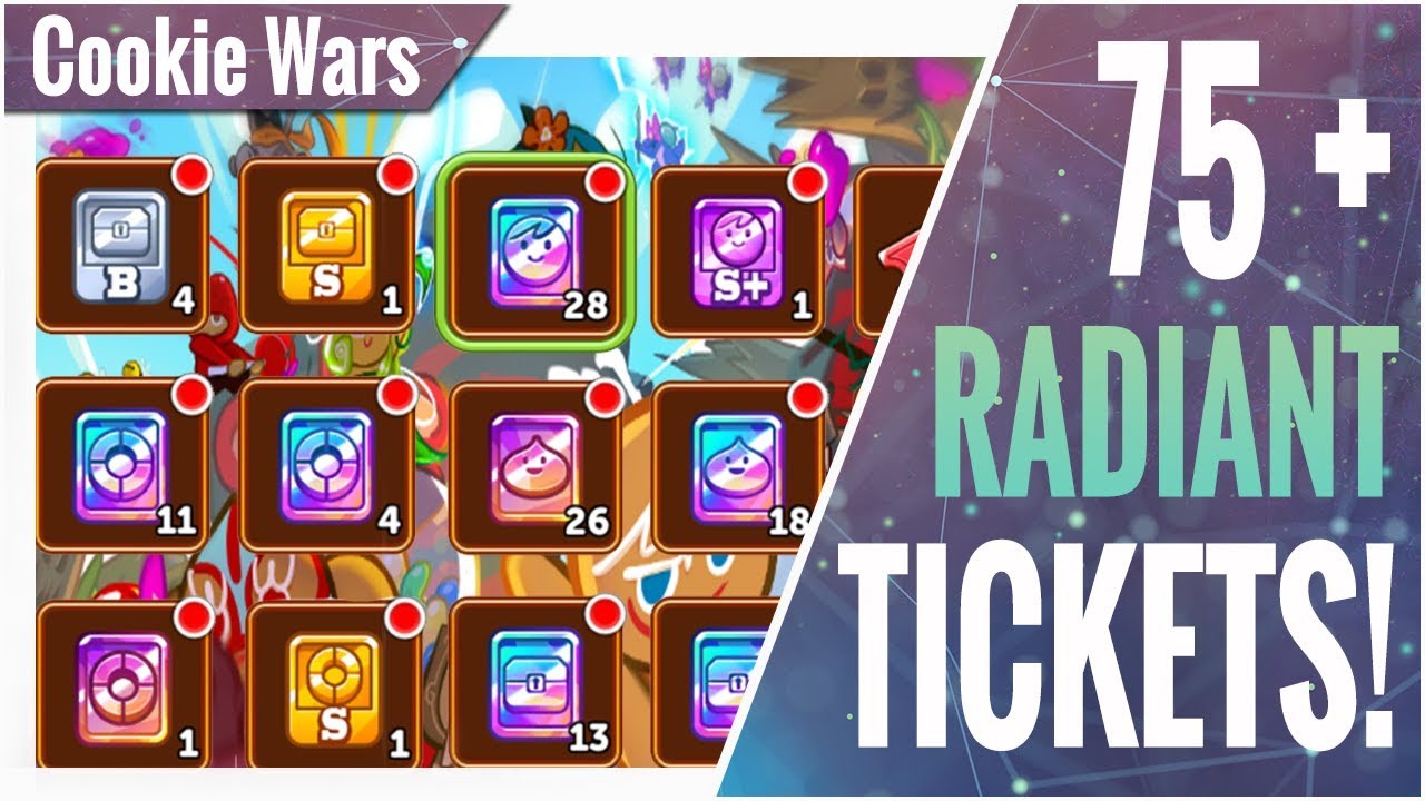 Did I Get a Mythic? Opening 75+ radiant tickets! - Cookie Wars - YouTube