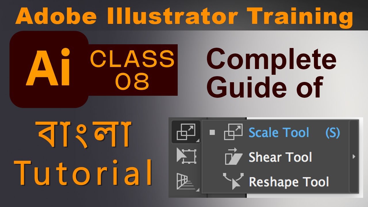 Adobe Illustrator Training Class 08 - Learn Alignment, Scale, Shear ...