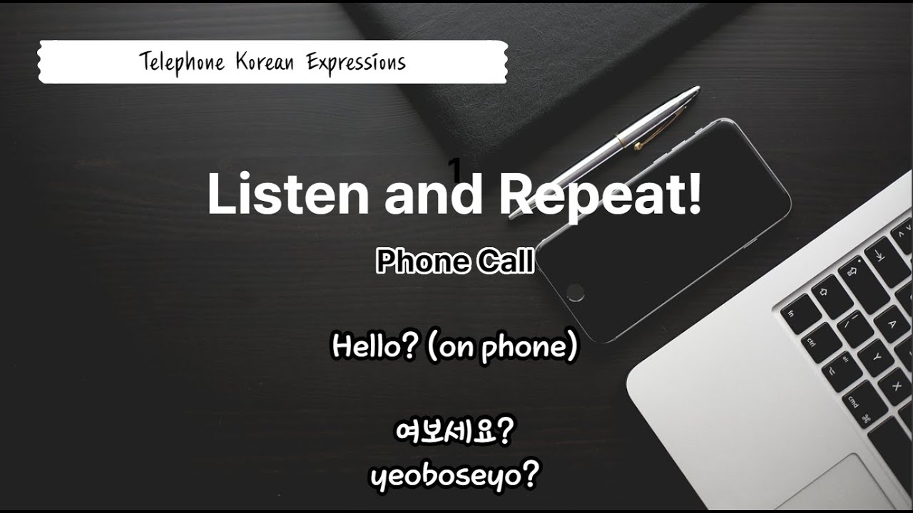#15 📞[Telephone] Useful Korean Expressions | Listen and Repeat - YouTube