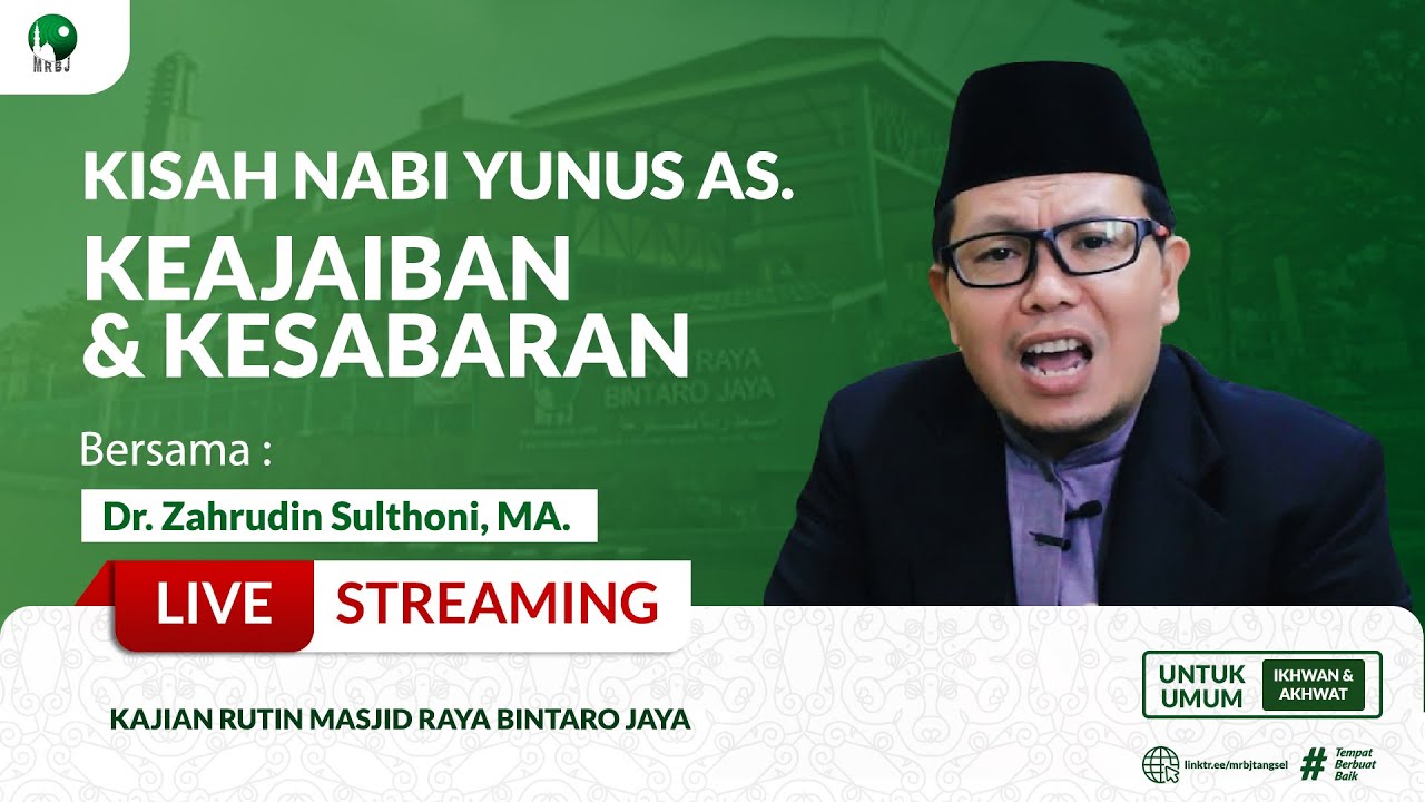🔴LIVE | DR. ZAHRUDIN SULTHONI, MA. | KEAJAIBAN DAN KESABARAN | MRBJ TV - YouTube