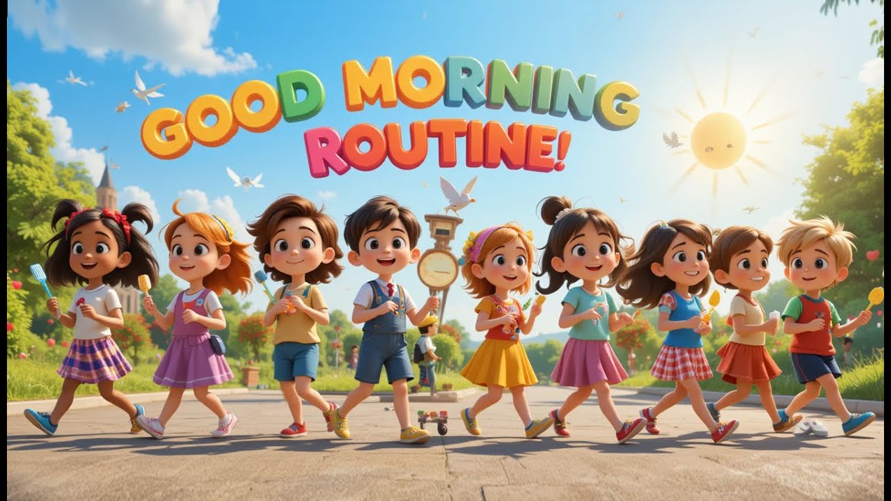 ☀️ Morning Routine Song | Learn Daily Habits | 3D Animated Preschool ...