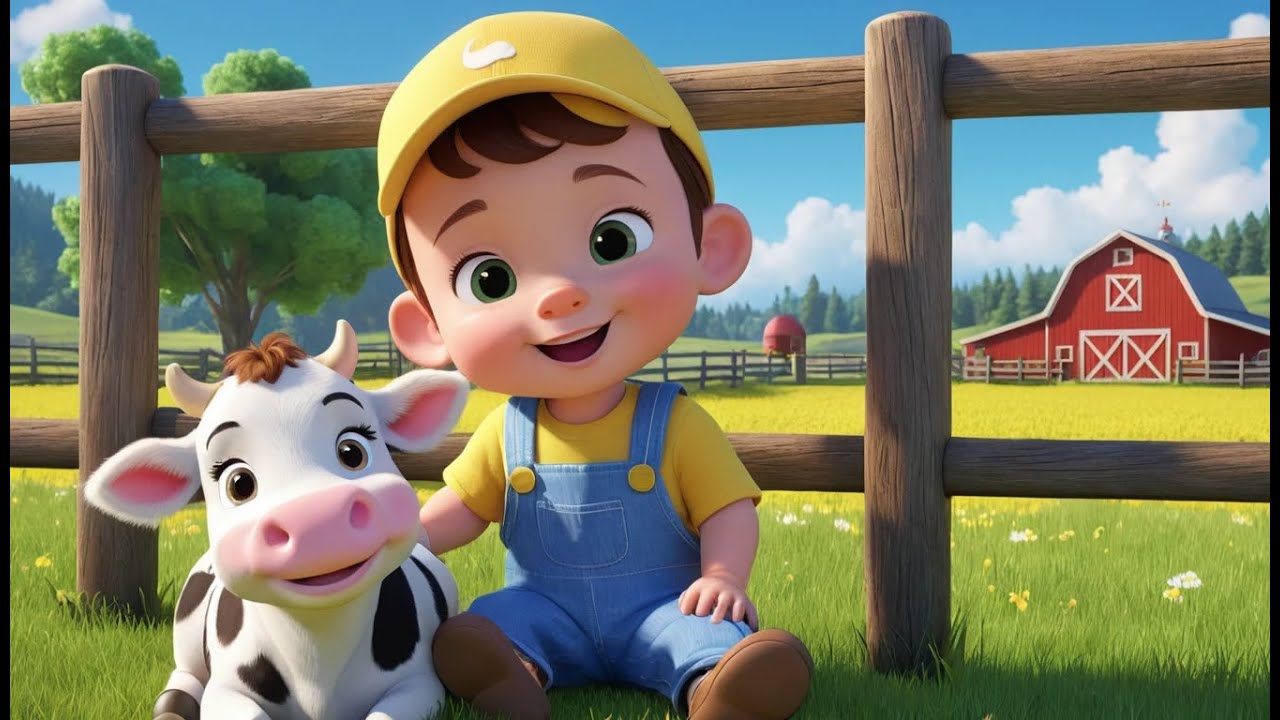 Baby Cow Say Moo Moo Moo | Fun Farm Animal Song for Kids | Mooing and ...