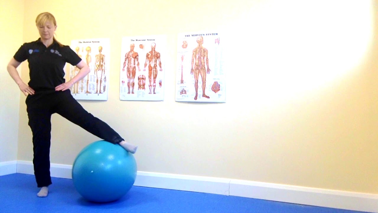 Swiss Ball Single Leg Sideways Roll Out - YouTube