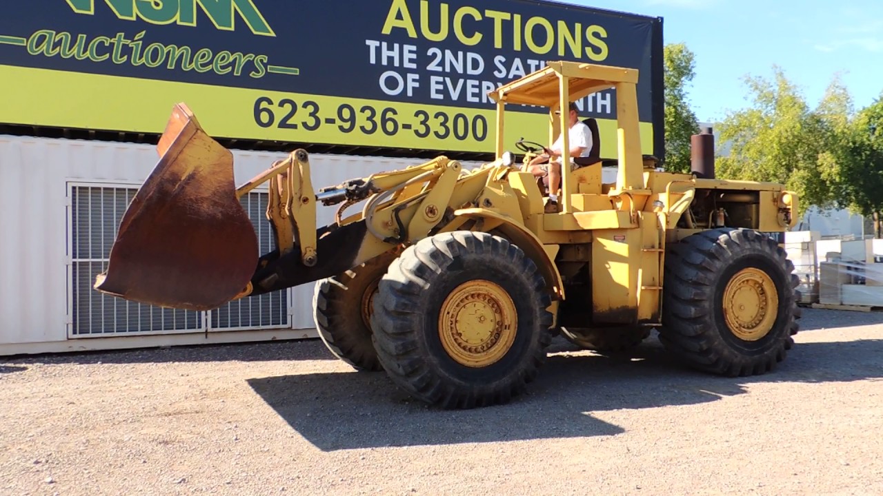 Caterpillar 980B Wheel Loader at Public Auction - YouTube