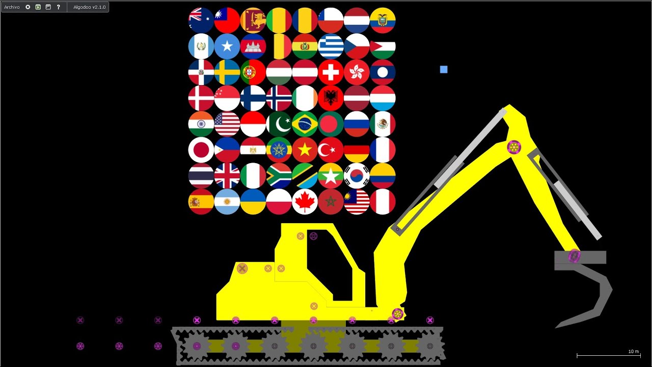 Escape the excavator survival countries marble race in algodoo #marble ...