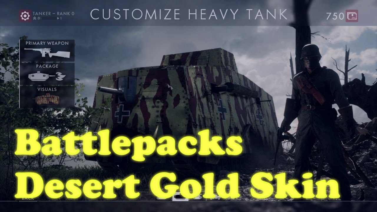 Battlefield 1 - Desert Gold Skin for Heavy Tank (Battlepack Opening ...