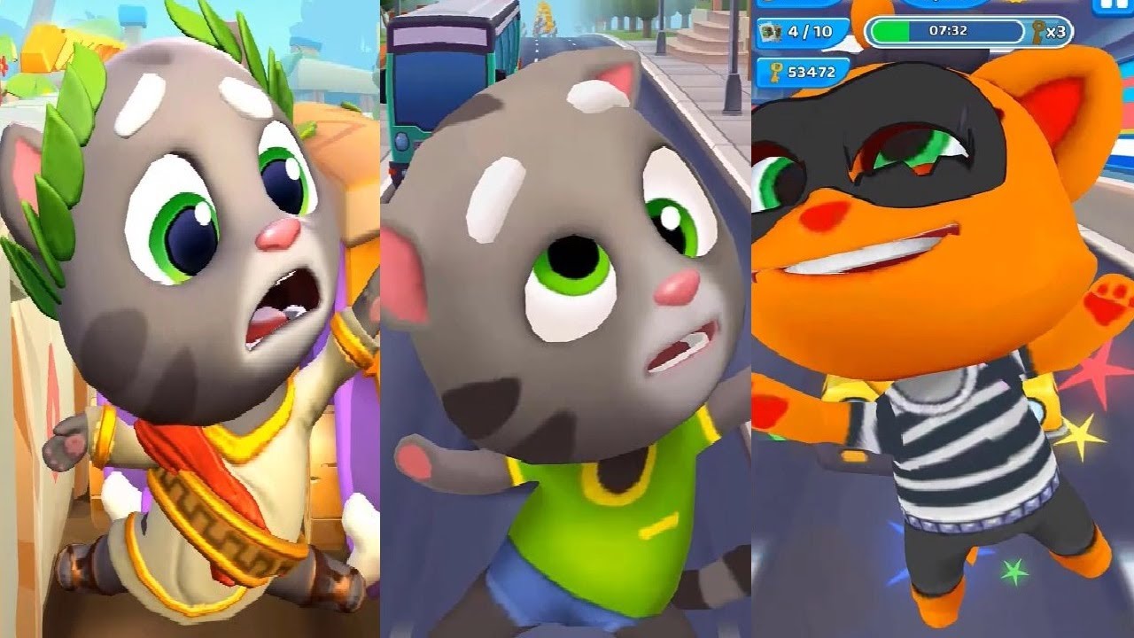 Talking Tom Time Rush VS TALKING TOM GOLD RUN Talking Tom VS Panda ...