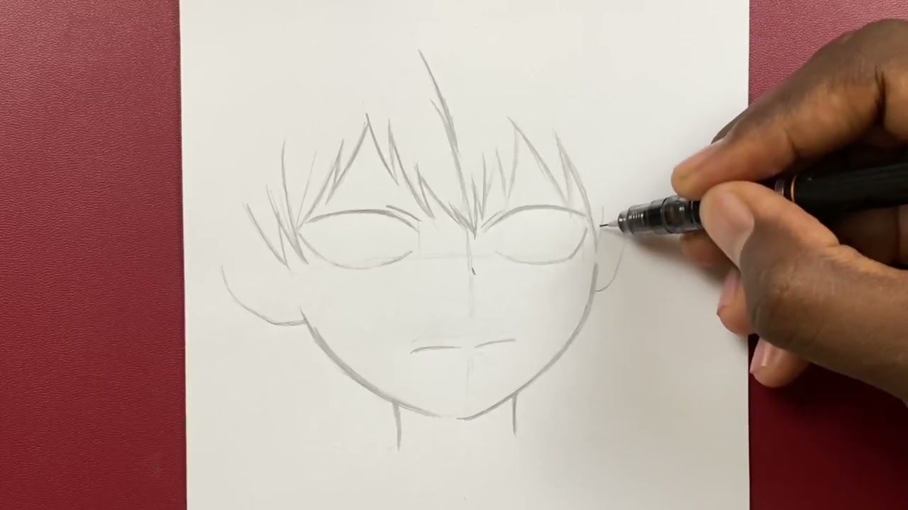 Anime drawing | how to draw kid todoroki shoto step-by-step - YouTube