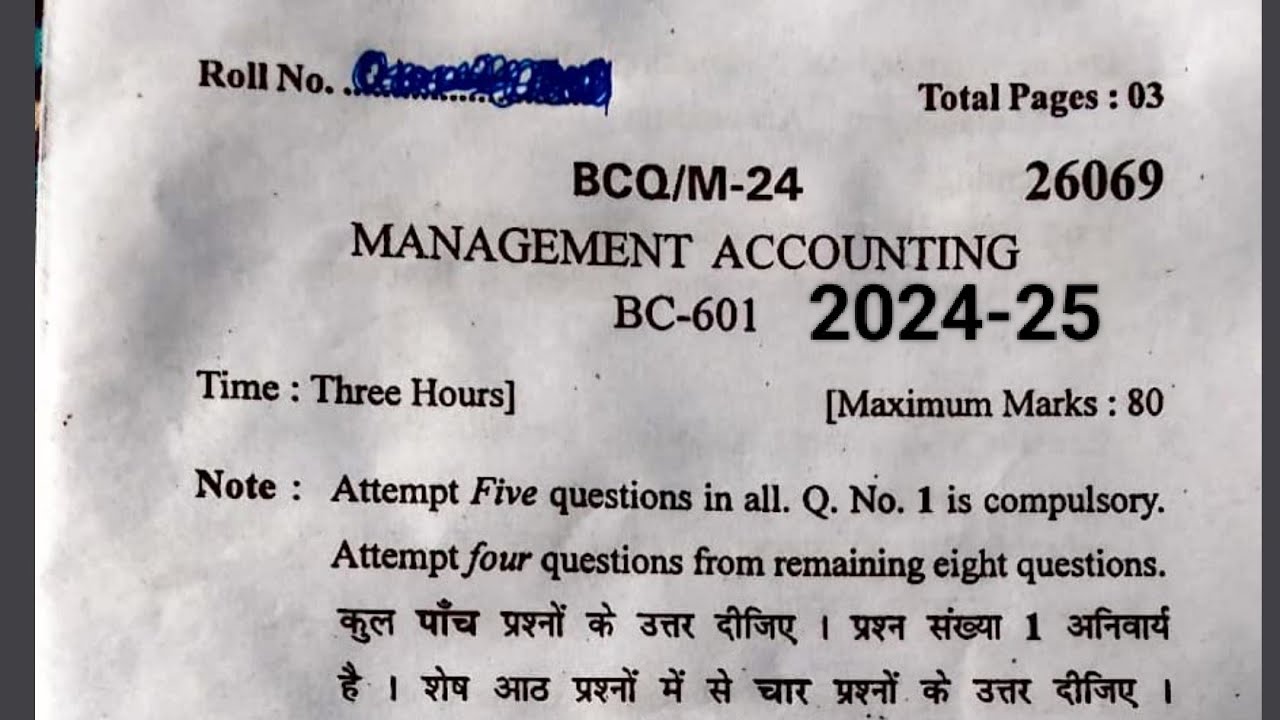 Management Accounting Question Paper 2024 2025 Question Paper Of management-accounting-question-paper-2024-2025-question-paper-of