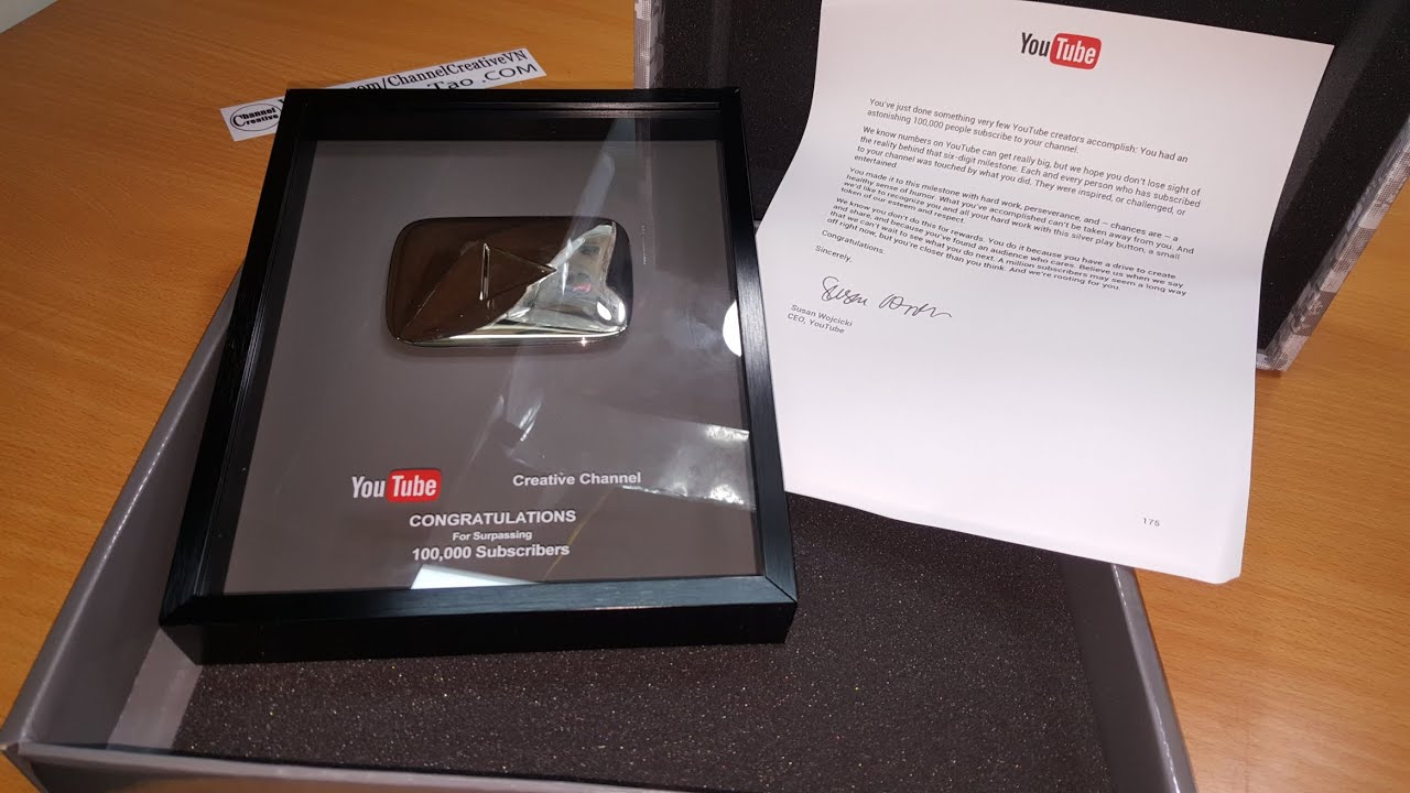 My Silver Play Button "Creative Channel" Thanks everyone - YouTube