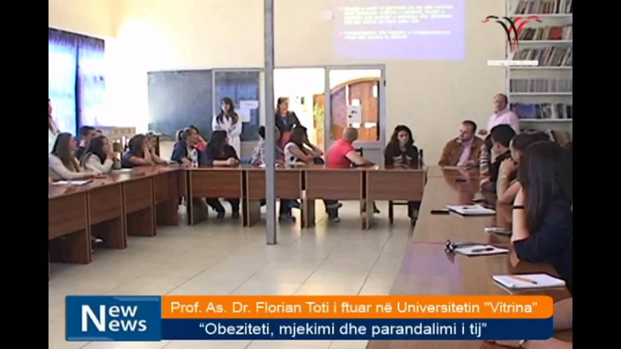 Prof. As. Dr. Florian Toti i ftuar në Universitetin "Vitrina" - YouTube
